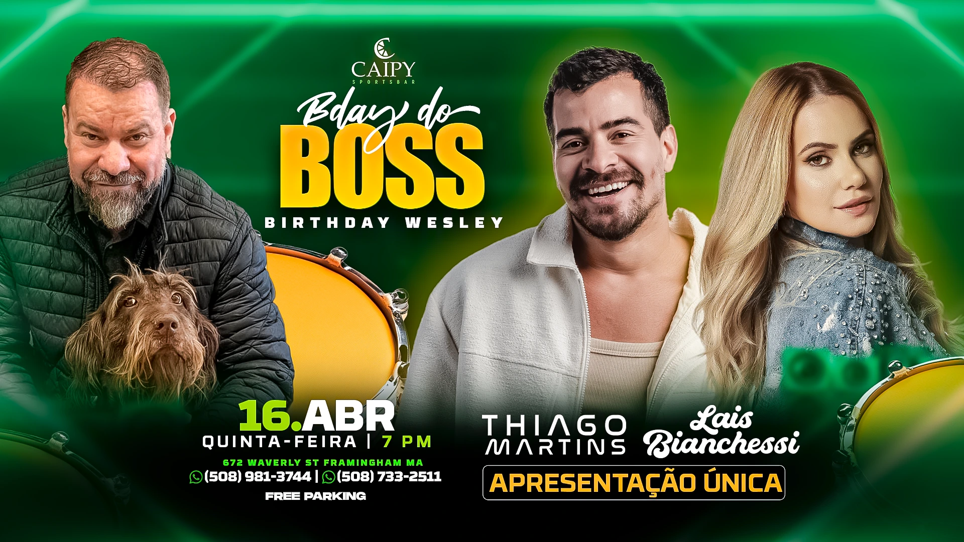 B-DAY do BOSS - Thiago Martins e Lais Bianchessi | Green Ticket